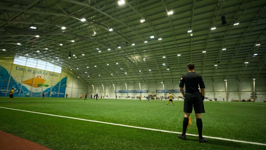 Arctic football arena installs smart LEDs